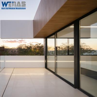 China Thermal Insulated Exterior Stable Operation Balcony Aluminium Sliding Door for sale