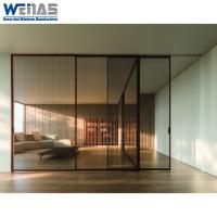 China Commercial Interior Sliding Doors Room Dividers Aluminum Space Saving Sound Insulated for sale