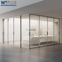 China Large Visual Area Aluminium Single Glass Interior Sliding Partition Door for sale