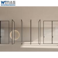 China Energy Efficient Insulated Aluminium Pivot Doors Ultra Slim 6mm Profile Thickness for sale