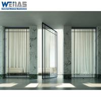 China Energy Saving Large View Aluminum Single Glass Entrance Pivot Door for sale