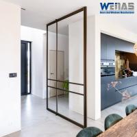 China Heavy Duty Interior Tempered Aluminium Glass Pivot Front Doors For City Building for sale