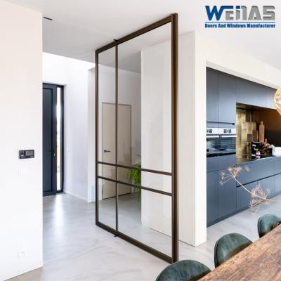 China Heavy Duty Interior Tempered Aluminium Glass Pivot Front Doors For City Building for sale