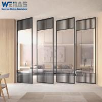 China Sound Insulation Ultra Thin Frame Internal Pivot Aluminum Door For Villa for sale