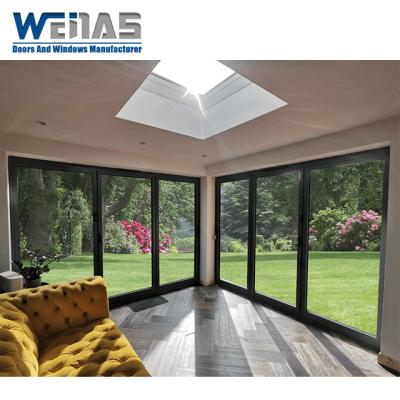 China Showerproof And Windproof External Aluminium Sliding Doors For Garden Terrace for sale