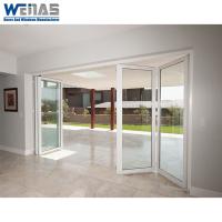 China Hurricane Proof Exterior Aluminum Alloy Bi-Folding Door with Waterproof Folding Screen for House for sale