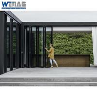 China Hurricane Proof Exterior Aluminum Alloy Bi-Folding Door with Waterproof Folding Screen for House for sale