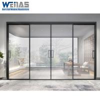 China Interior Room Partition Sliding Doors Aluminum Panoramic Slim Frame for sale