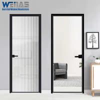 China Security Aluminium Double Glass Swing Door Heavy Duty Hinges Swing Door for sale