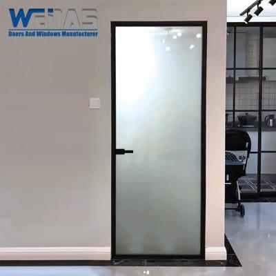 China Waterproof Aluminum Double Swing Door For Interior Toilet Bathroom Bedroom for sale