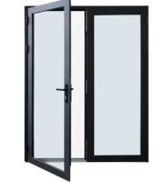 China Aluminum Hurricane Impact Double Glass Entry Swing Doors For House for sale