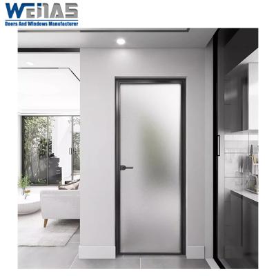 China Aluminum Swing Door Minimalist Design For Interior Hotel Home Bathroom for sale
