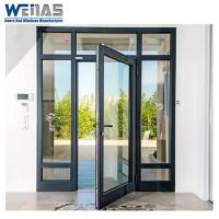 China Aluminum Door Double Glass Casement Door for Patio Front Entry for sale