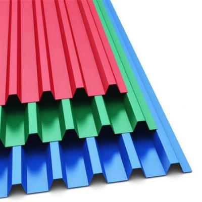 China 26 Guage 55% PPGL Steel Coil Color Coated Corrugated Sheet for sale