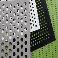 China Metal Rectangular Hole Shape Aluminum Perforated Sheet 12FT Length 5052 H24 for sale