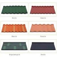 China Zinc Steel Galvalume Stone Coated Roofing Tile Light Weight 0.4mm 0.8mm for sale