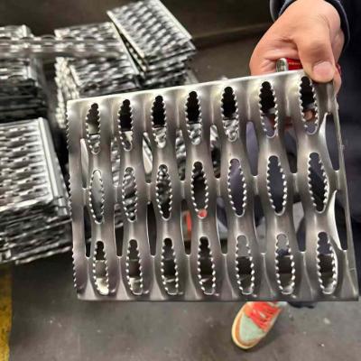 China 304 Stainless Steel Crocodile Mouth Anti Slip Perforated Plate for Industrial Walkway for sale