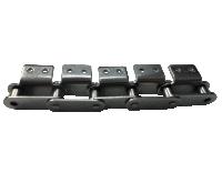 China 304 or 316 Stainless Steel C2040SS Double Pitch Conveyor Chain with 25.4 mm Pitch and A-2 Attachment for sale