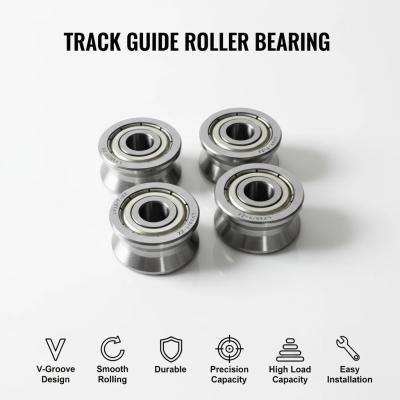 China LV201-14 2RS V Groove Track Roller Bearing 12 x 39.9 x 20.1 mm Chrome Steel for V-Rails and Cylindrical Track Systems for sale