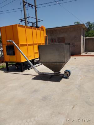 China Cyclone Ash Removing Rice Husk Burner , Auto Husk Feeding Rice Hull Stove for sale