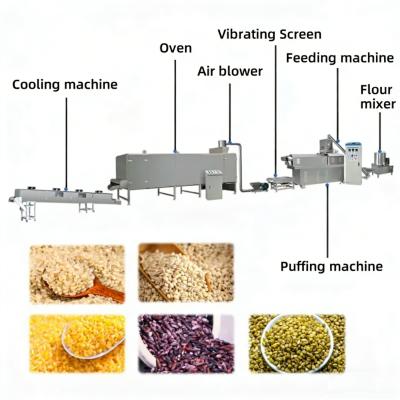 China Nutritional Rice Making Machinery 500 kg/h Capacity with Food Grade Stainless Steel and Automated Temperature Control for sale