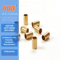 China AS9100 Certified Custom Cnc Turning Parts Brass Copper Bushing EDM Machining For Aerospace for sale