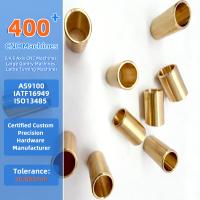 China AS9100 Certified Custom Cnc Turning Parts Brass Copper Bushing EDM Machining For Aerospace for sale