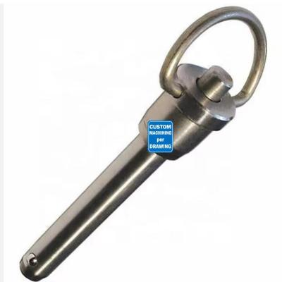 China Custom Stainless Steel Cnc Machining Turning Milling Service  Quick Release Pin Ball  t Handle Lock Pin for sale
