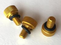 China Go Kart Bead Retainer 6mm Aluminum Anodized 6.6 mm Tall 11.8mm OD 9mm Long Lock Screw for sale