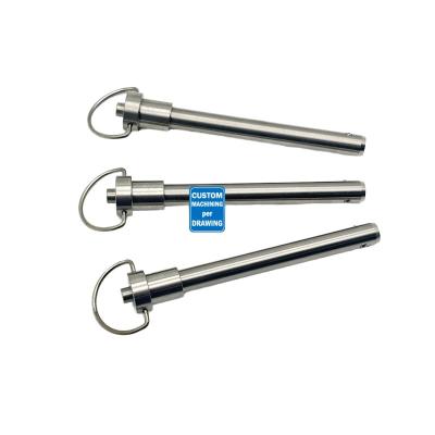 China Low Price CNC Machined Spring-loaded Ball Lock Pin Stainless Steel Pin Lock Ball for sale