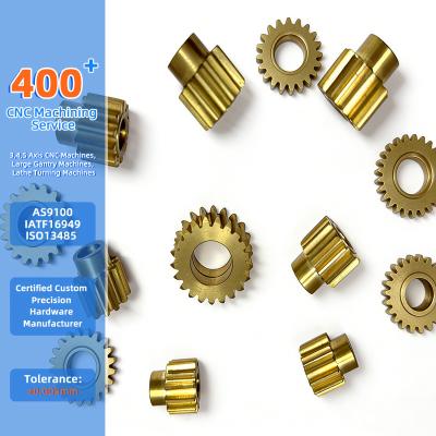 China Mini Worm Gear Transmission Parts Spur Gear CNC Machined Brass Parts for Planetary Gearbox for sale