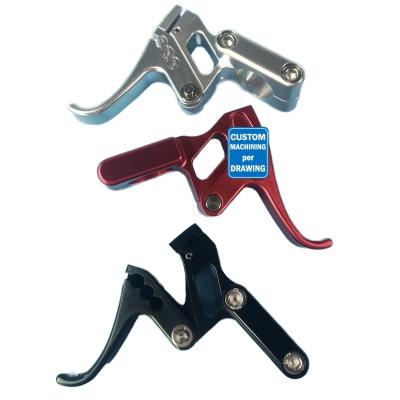 China Anodizing CNC Auto Parts Jet Handle Lever Components Billet Aluminum Adjustable Finger Throttle for sale