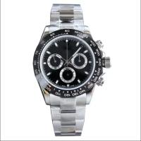 China Sapphire Mirror Quartz Black Metal Wrist Watch Biomimetic Ceramics for sale
