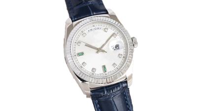 China White Dial Swiss Luxury Quartz Watches Date Function 13mm Case Thickness for sale