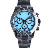 China Super Clone 12.4mm Timing Mechanical Movement Stainless Steel Sapphire Glass Deep Panda Watches for sale