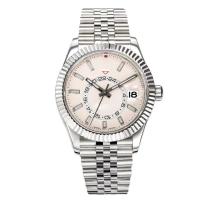 China 3A Quality Stainless Steel Strap Sapphire Mirror Mechanical Watches Skywalke Dial Forsining Watch Waterproof for sale