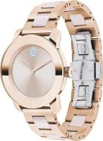 China Women's Bold Ceramic Pale Rose Gold Ion-Plated Steel Case and Bracelet with Blush Ceramic Centerlinks, Rose Gold for sale