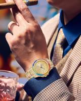 China PINTIME Mens Diamond Watch Stainless Steel Full Baguette Blinged-Out Bust Down Iced Jewelry Hip Hop Fashion Business Wat for sale