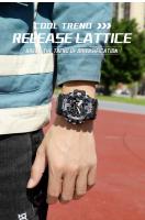 China Outdoor Tactics Men's Alloy Military Style Watch Luminous Waterproof Double Display Electronic Quartz Watch for sale