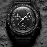 China New Swatch Joint Watch Swatch Watch Planet Snoopy Series Black and White Luminous Watrproof Watch for sale