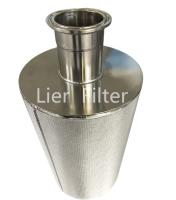 China Five Layer Metal Sintered Filter Element Folding Type 304 Stainless Steel 2-200um for sale