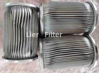 China Stainless Steel Pleated Filter Cartridge 1-300um Large Filtration Area for Polymer Melt for sale