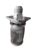 China Stainless Steel Pleated Filter Cartridge 1-300um Large Filtration Area for Polymer Melt for sale