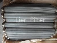 China Stainless Steel Folding Filter Element Withstand 30MPa To 90MPa Pressure for sale