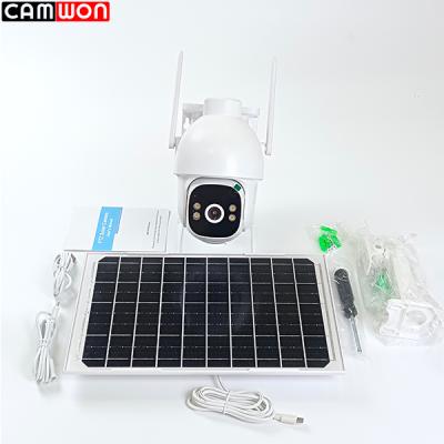 China 3MP AOV 24H Outdoor WiFi PTZ Solar Security Camera 15600mAh 12W for sale