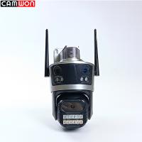 China ICSEE 9MP Triple Lens PTZ Security Camera 4K Night Vision Outdoor WiFi 8X Zoom for sale
