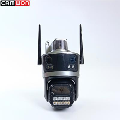 China ICSEE 9MP Triple Lens PTZ Security Camera 4K Night Vision Outdoor WiFi 8X Zoom for sale