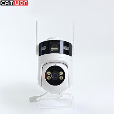 China 4MP Dual Lens WiFi Outdoor Security Camera with Human Detection Auto Tracking Two Way Audio Night Vision 20m for sale