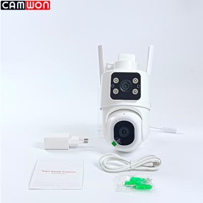 China Tuya Dual Lens 6MP WiFi Outdoor Security Camera with Auto Human Tracking for sale