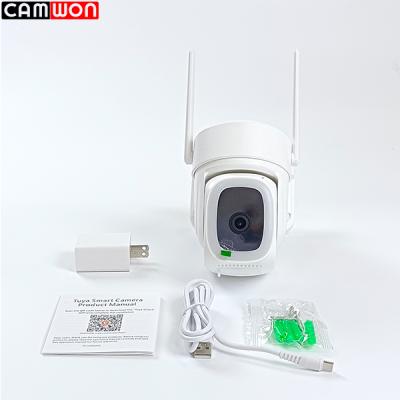 China Tuya Outdoor WiFi Camera 2K 4MP 360 Degree Pan Tilt Zoom Auto Tracking Color Night Vision 2.4GHz for sale